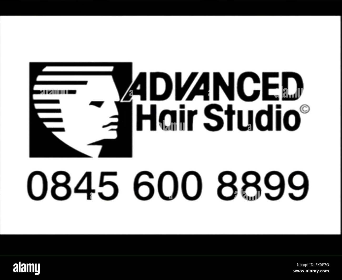 2000s UK Advanced Hair Studio TV Advert (Grab Stock Photo - Alamy
