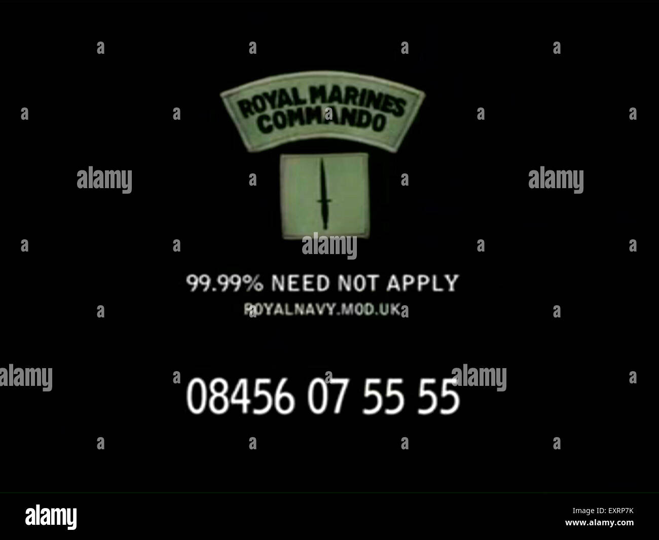 2000s UK Royal Marines Commando Navy TV Advert (Grab Stock Photo - Alamy
