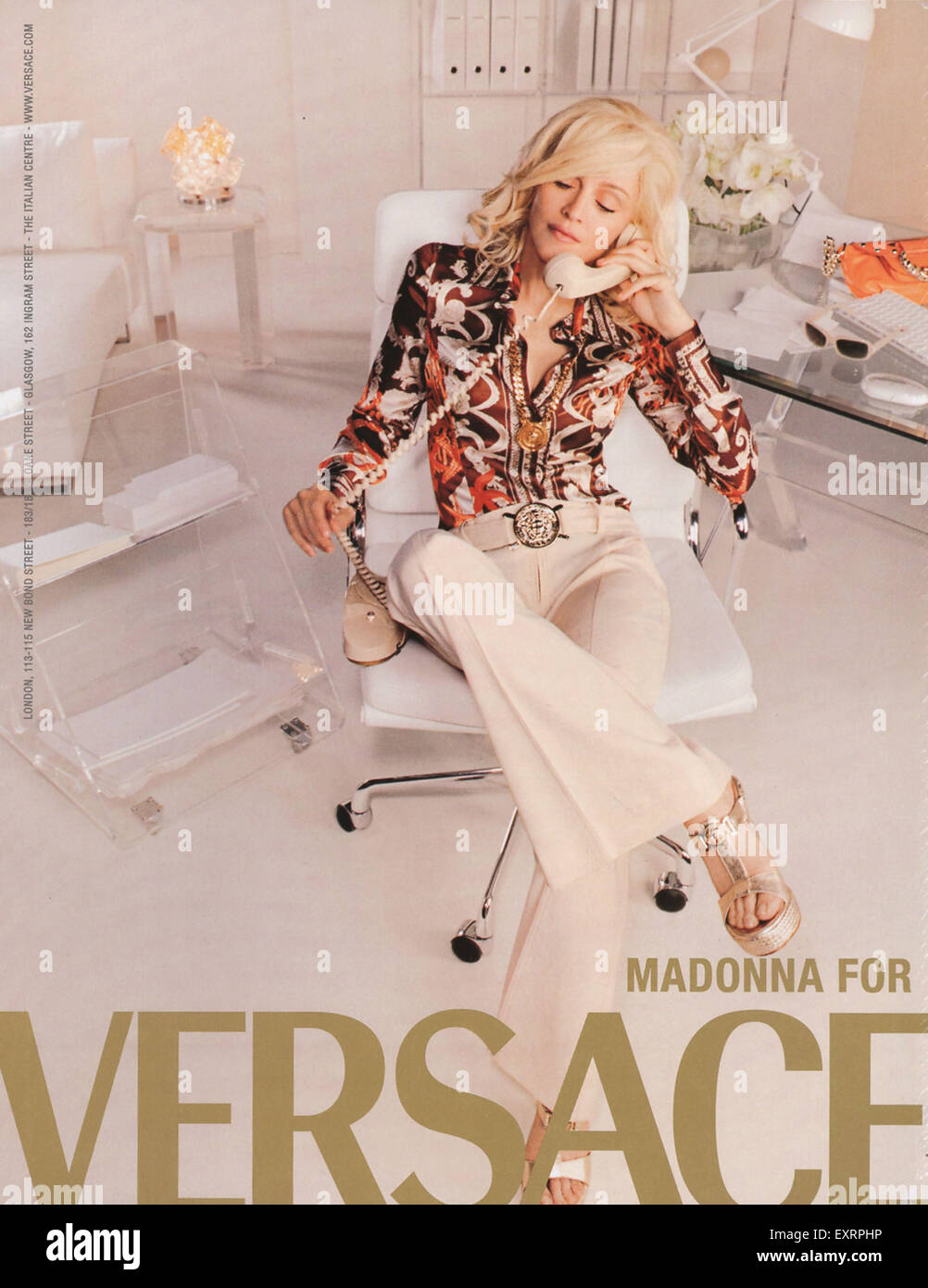2000s UK Versace Magazine Advert Stock Photo - Alamy