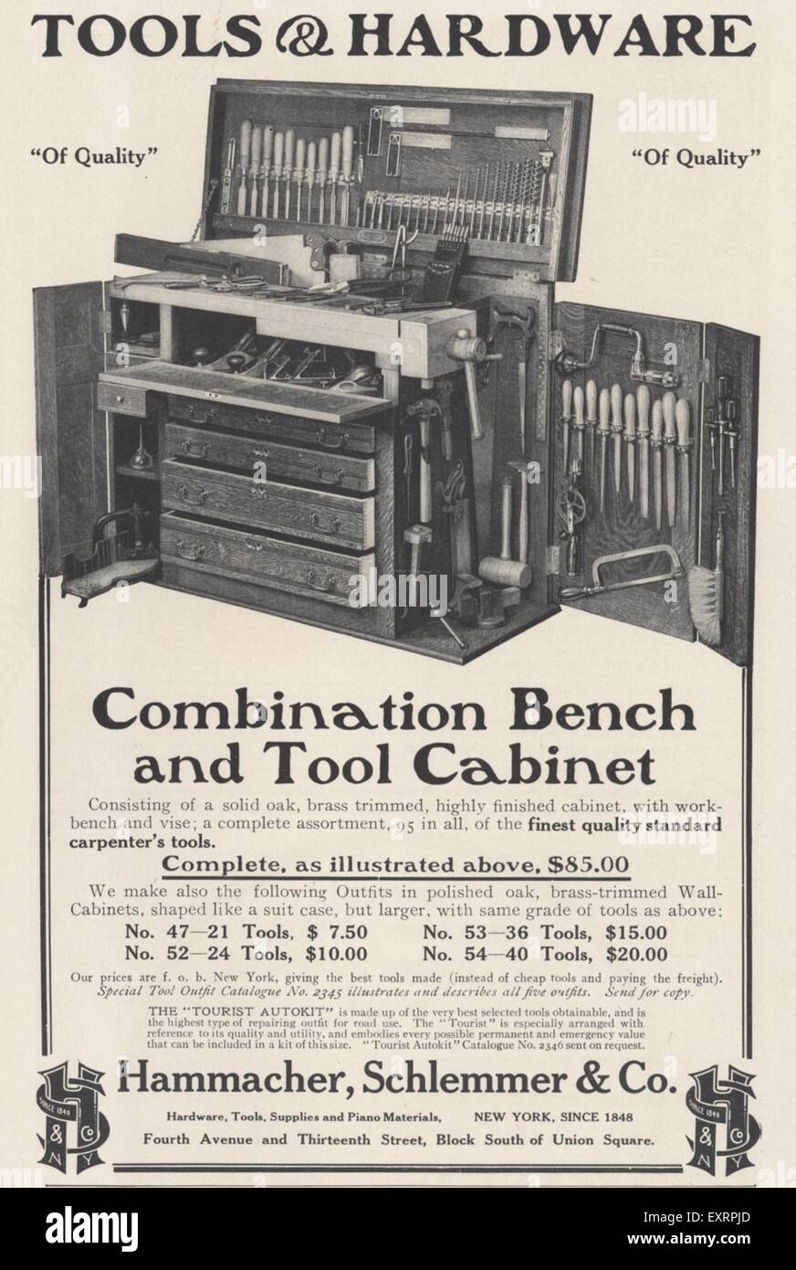 1900s USA Tools & Hardware Magazine Advert Stock Photo - Alamy