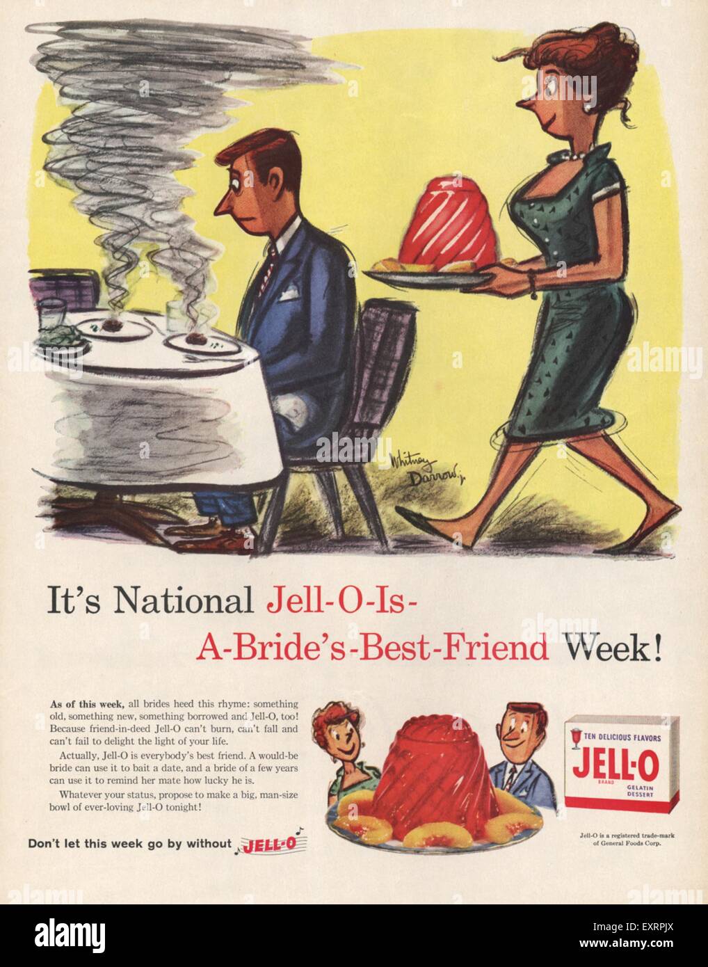 1950s USA Jello Magazine Advert Stock Photo - Alamy