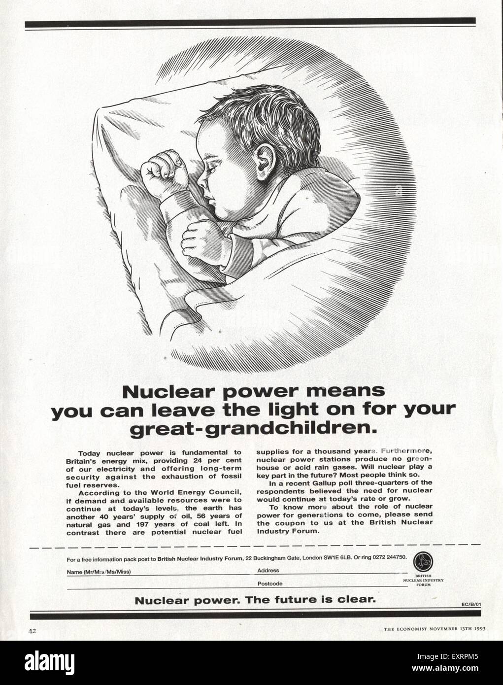 1990s UK Nuclear Power Magazine Advert Stock Photo - Alamy