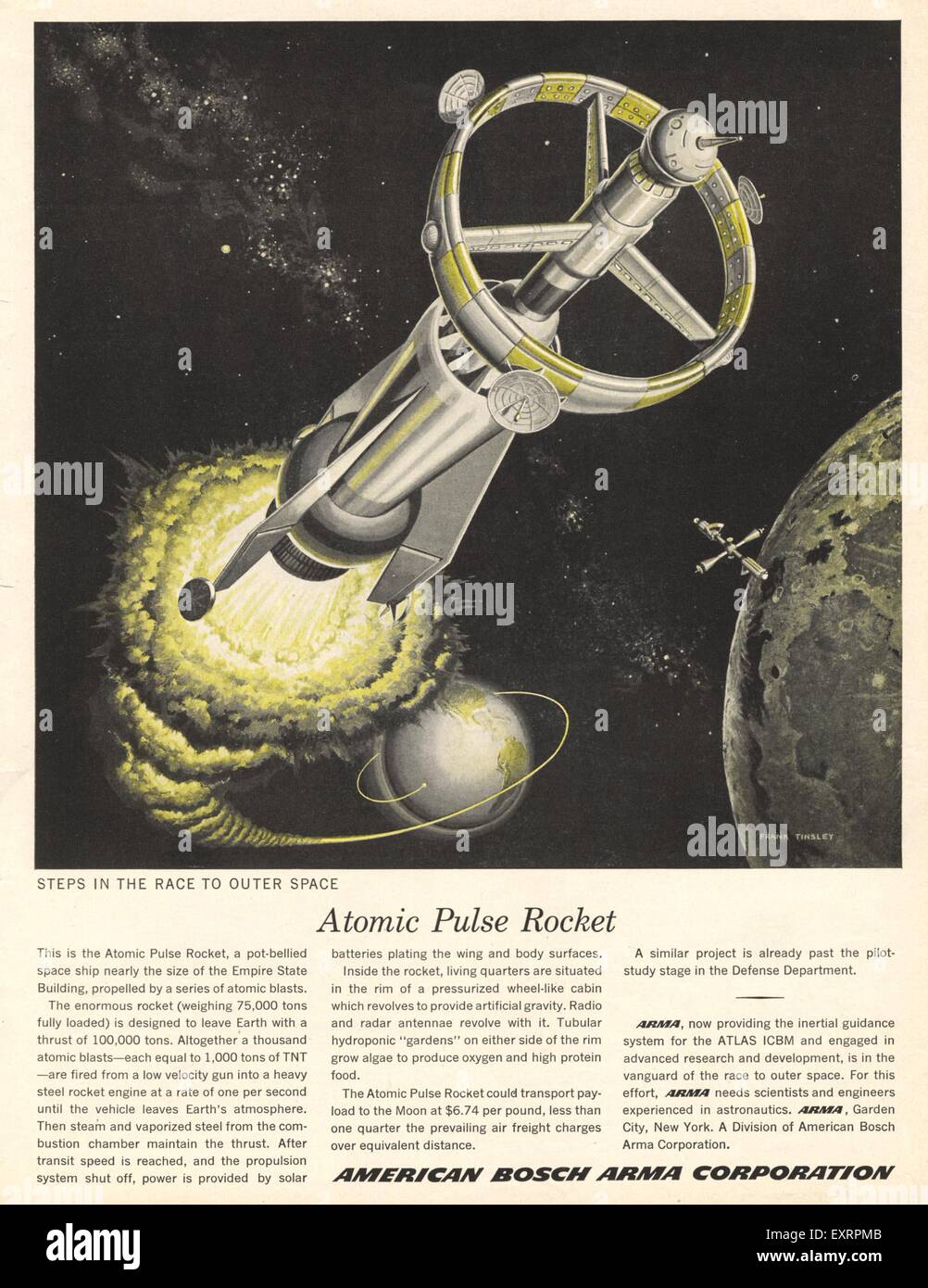 1950s USA American Bosch Arma Corporation Magazine Advert Stock Photo ...