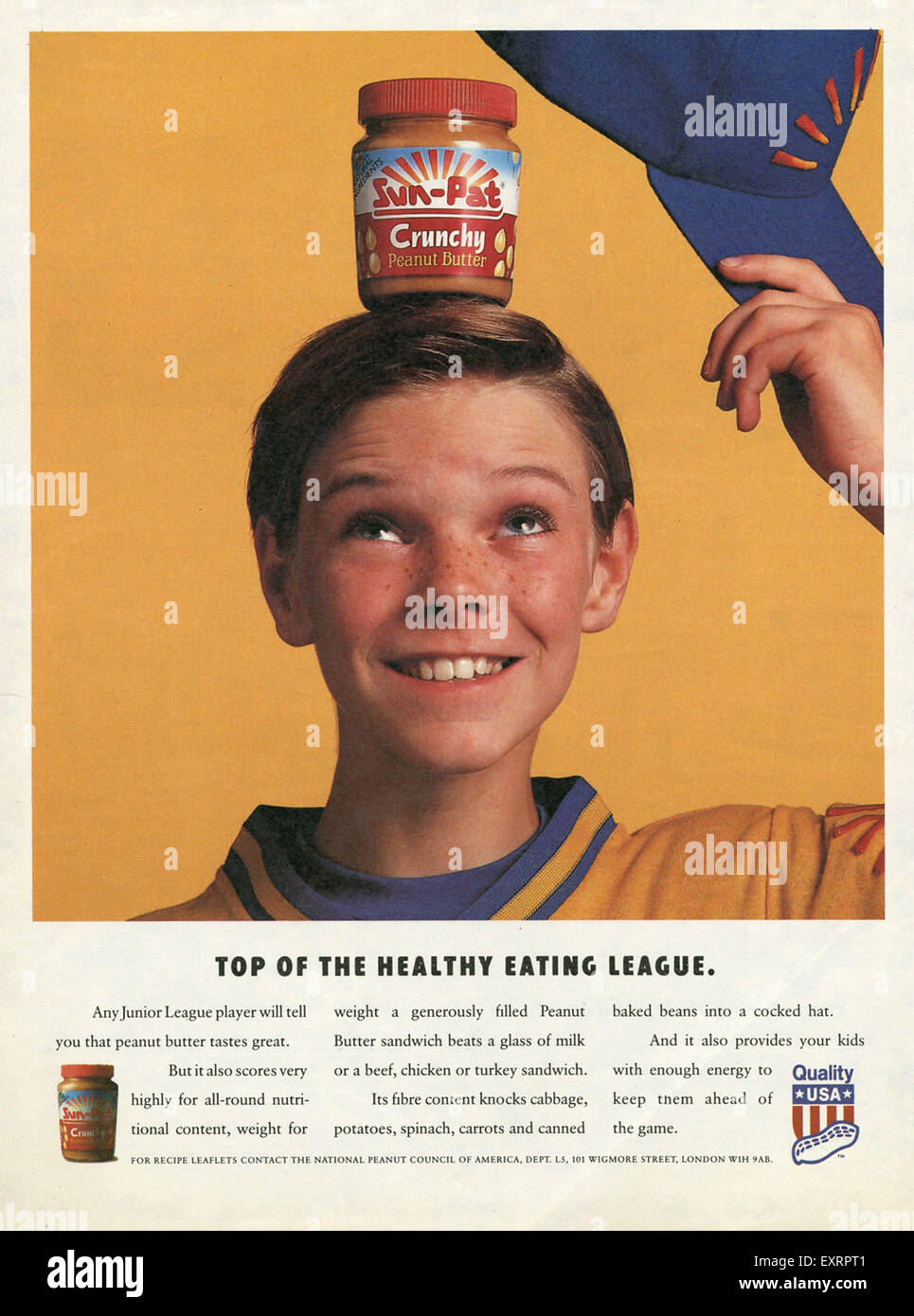 1990s UK Sun-Pat Magazine Advert Stock Photo - Alamy