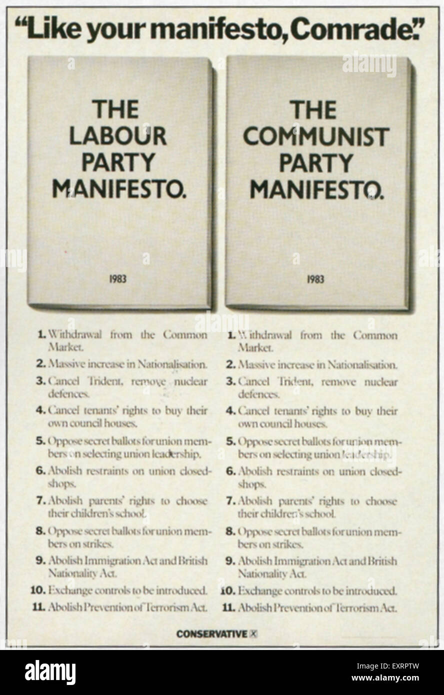 Conservative advert hi-res stock photography and images - Alamy