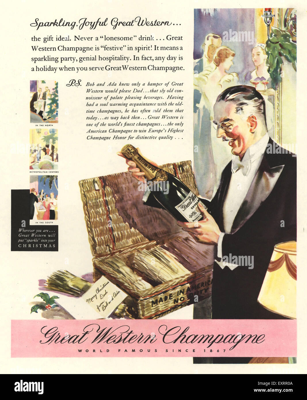 1930s USA Great Western Magazine Advert Stock Photo - Alamy