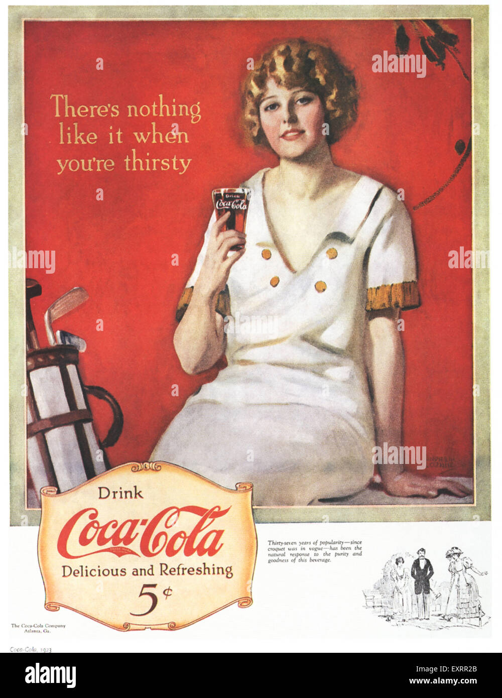 1920s USA Coca-Cola Magazine Advert Stock Photo - Alamy