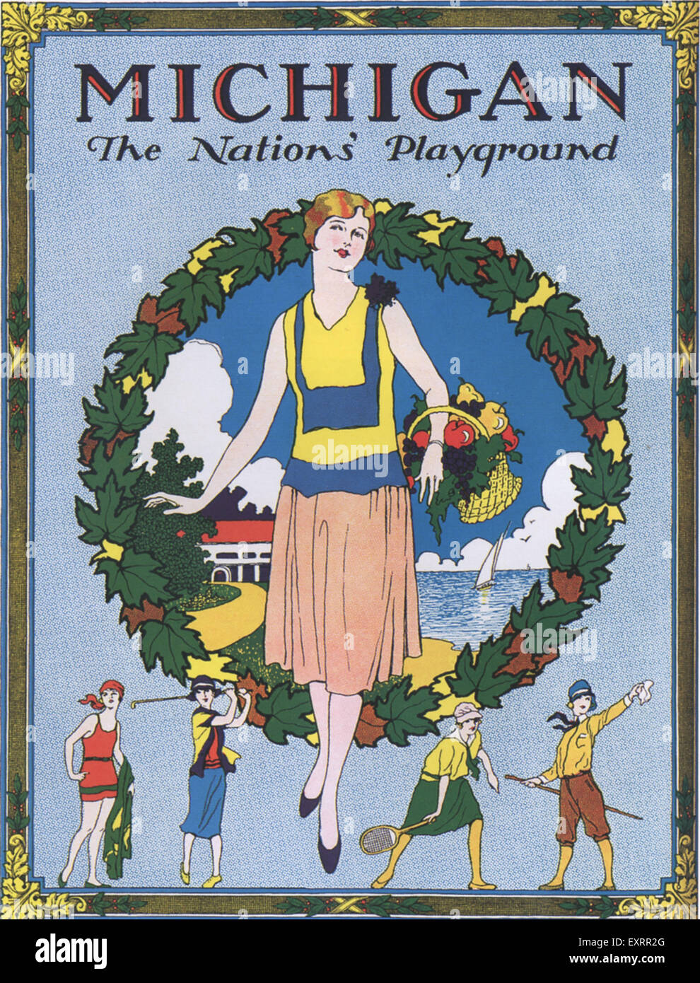 1920s USA Michigan Magazine Advert Stock Photo - Alamy