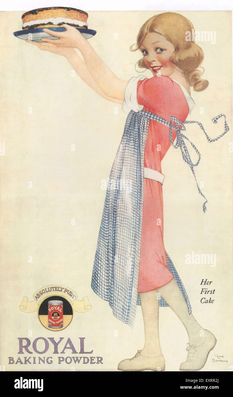 1920s USA Royal baking Powder Magazine Advert Stock Photo - Alamy