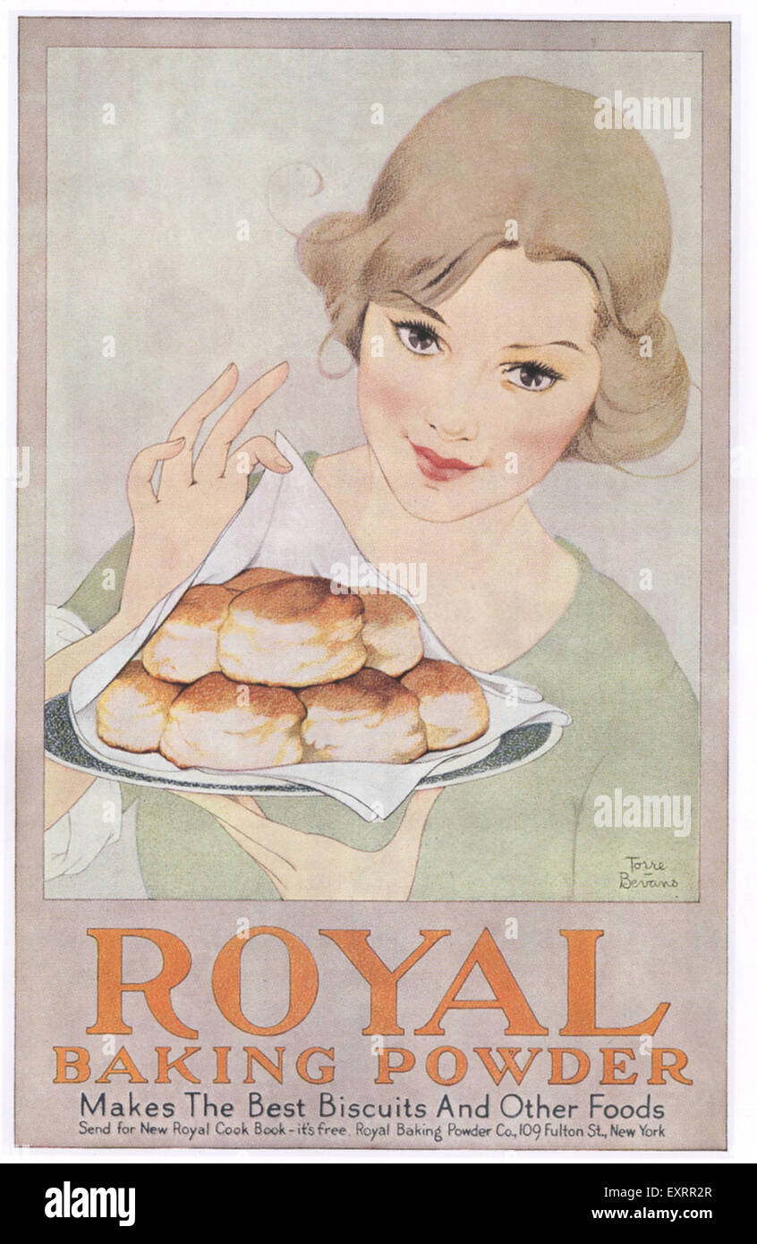 1920s USA Royal Baking Powder Magazine Advert Stock Photo - Alamy