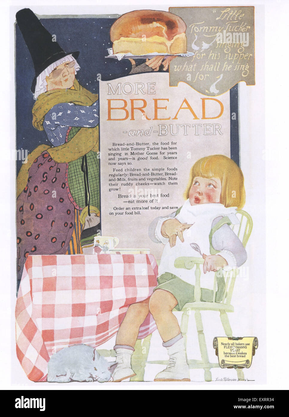 1920s USA Bread & Butter Magazine Advert Stock Photo - Alamy