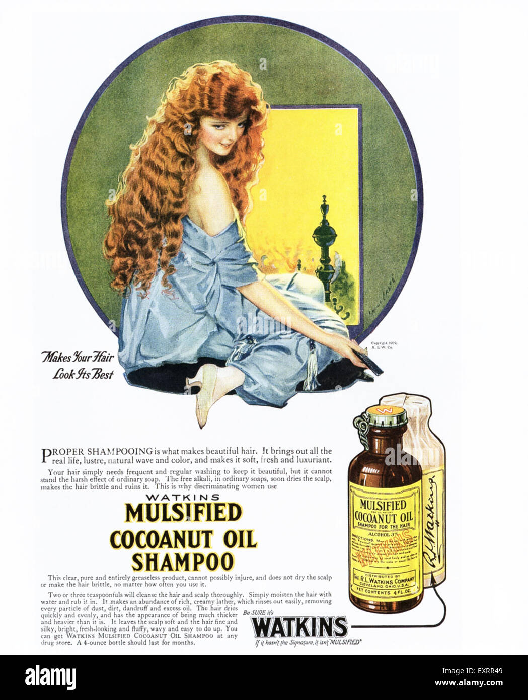 1920s USA Mulsified Shampoo Magazine Advert Stock Photo - Alamy