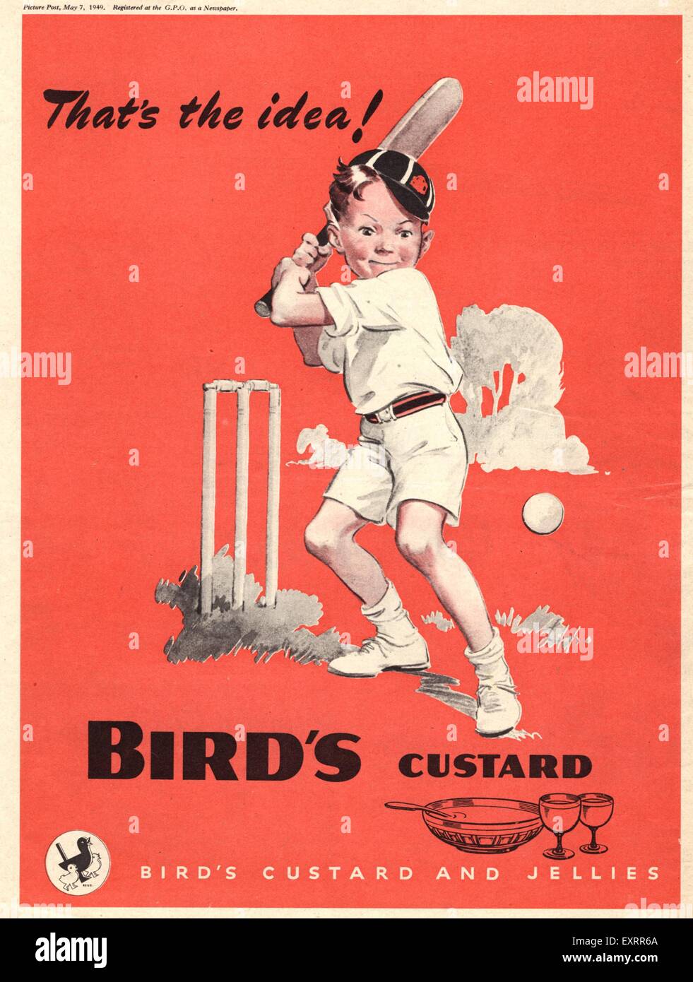 1940s UK Bird's Magazine Advert Stock Photo - Alamy