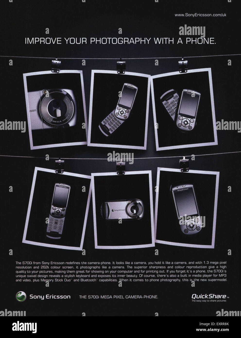 2000s UK Sony Magazine Advert Stock Photo - Alamy