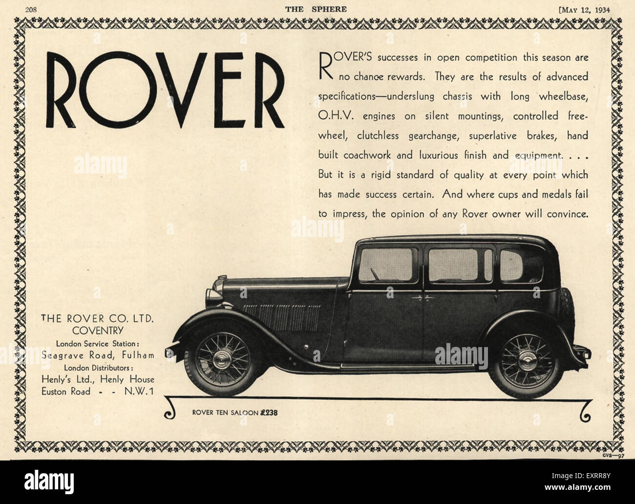 Rover cars 1930s hi-res stock photography and images - Alamy