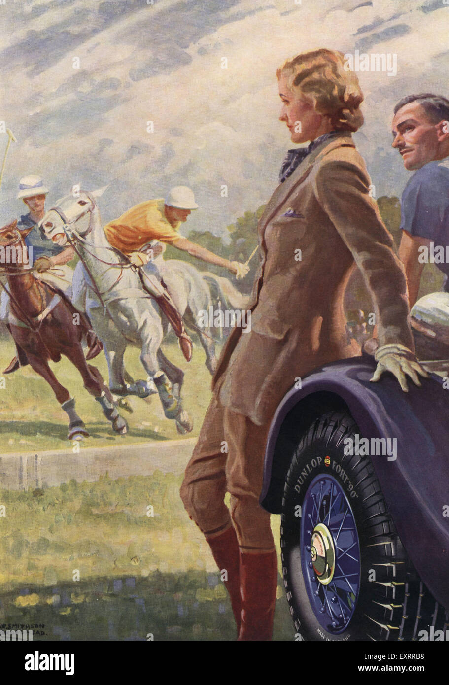 1930s UK Dunlop Magazine Advert Stock Photo - Alamy