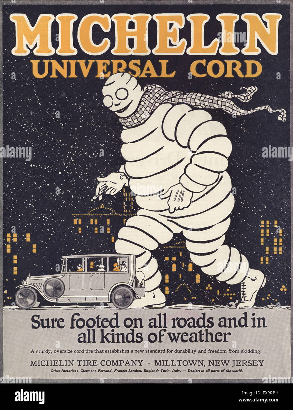 1920s USA Michelin Magazine Advert Stock Photo - Alamy