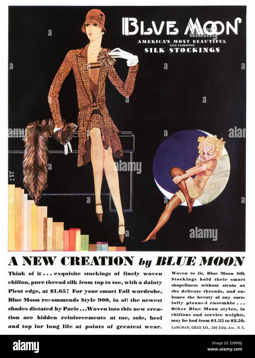 1920s USA Blue Moon Magazine Advert Stock Photo - Alamy
