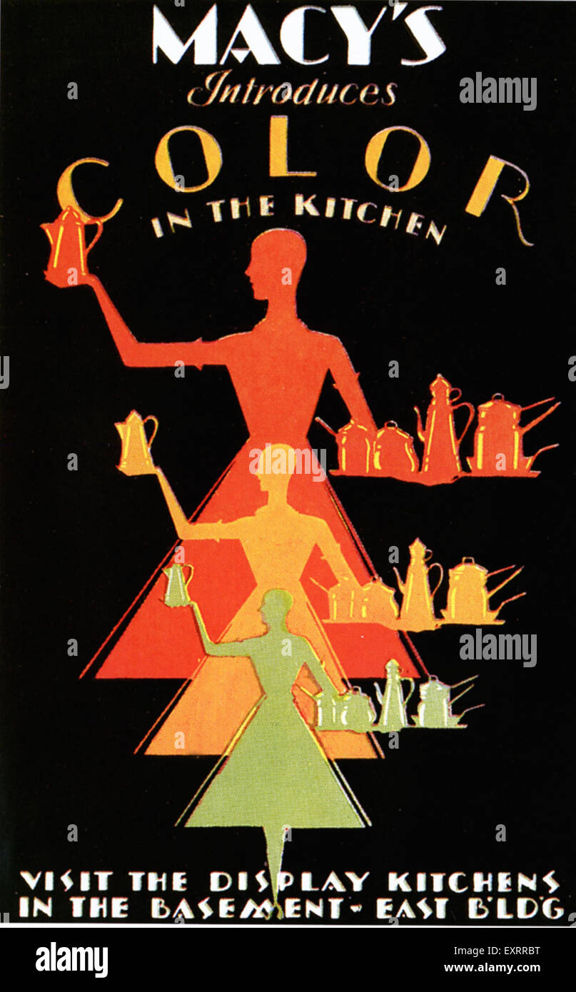 1920s USA Macy's Macys Magazine Advert Stock Photo - Alamy