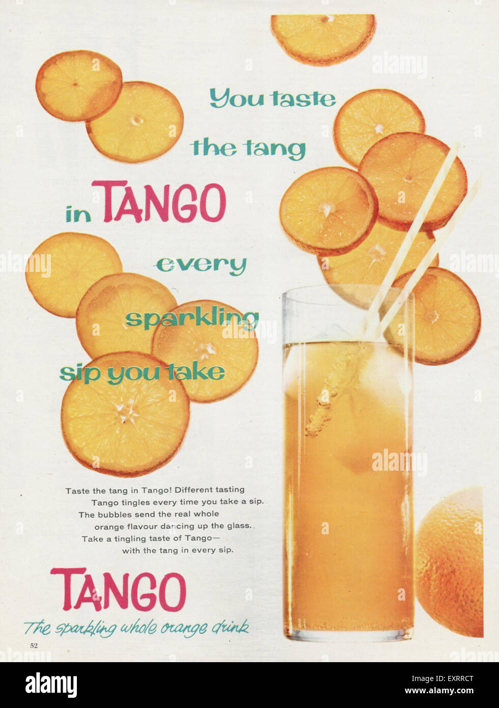 1960s UK Tango Magazine Advert Stock Photo - Alamy
