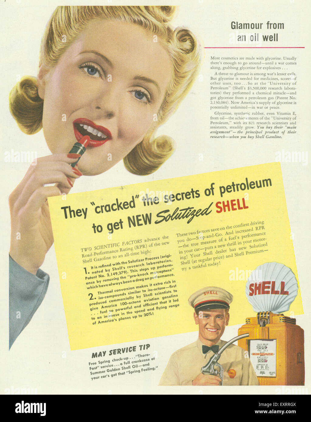 1940s USA Shell Magazine Advert (detail Stock Photo - Alamy