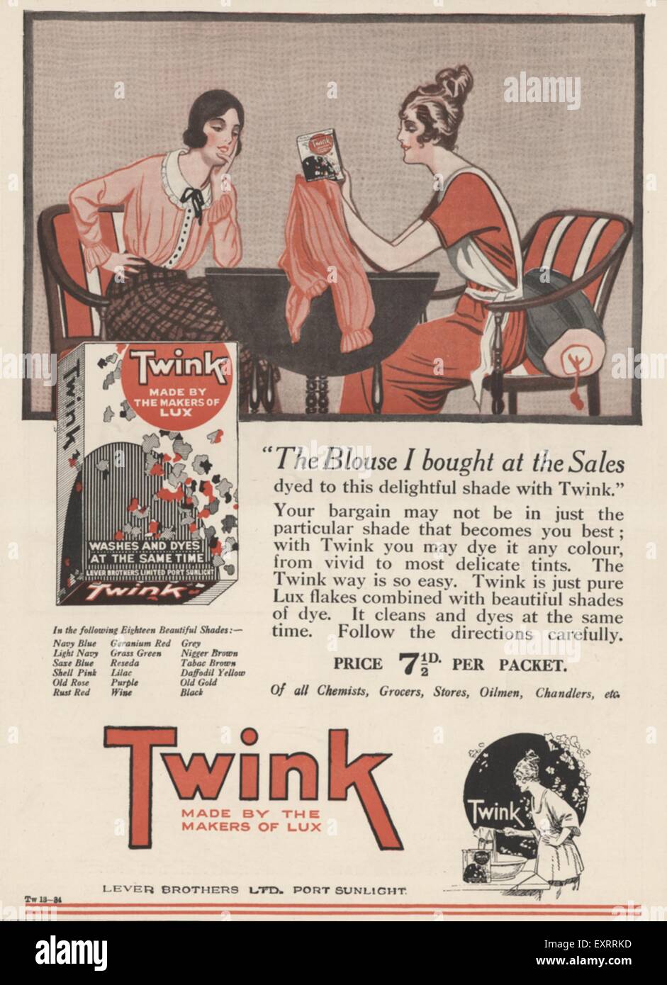 1920s UK Lux Magazine Advert Stock Photo - Alamy