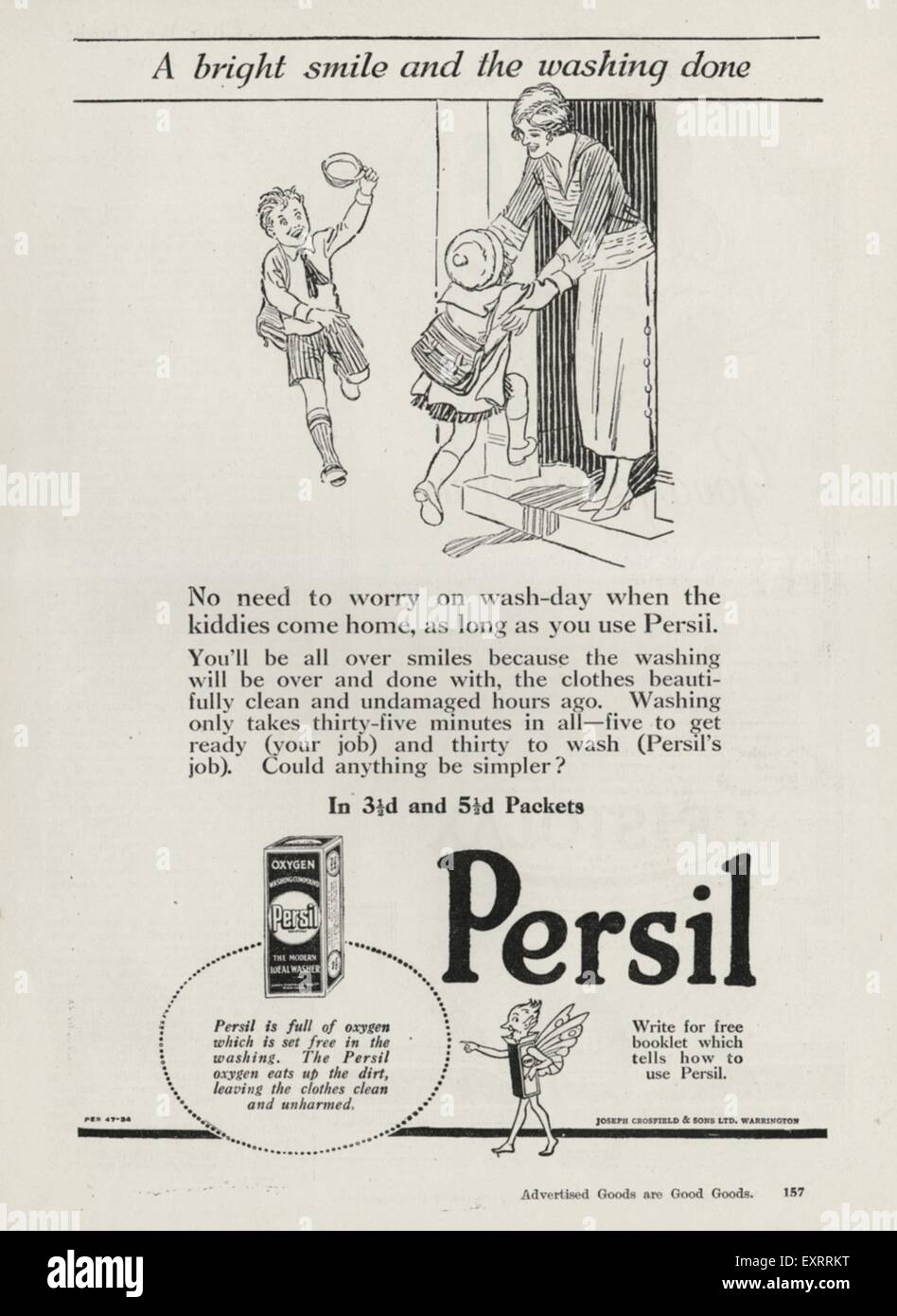 1910s UK Persil Magazine Advert Stock Photo - Alamy