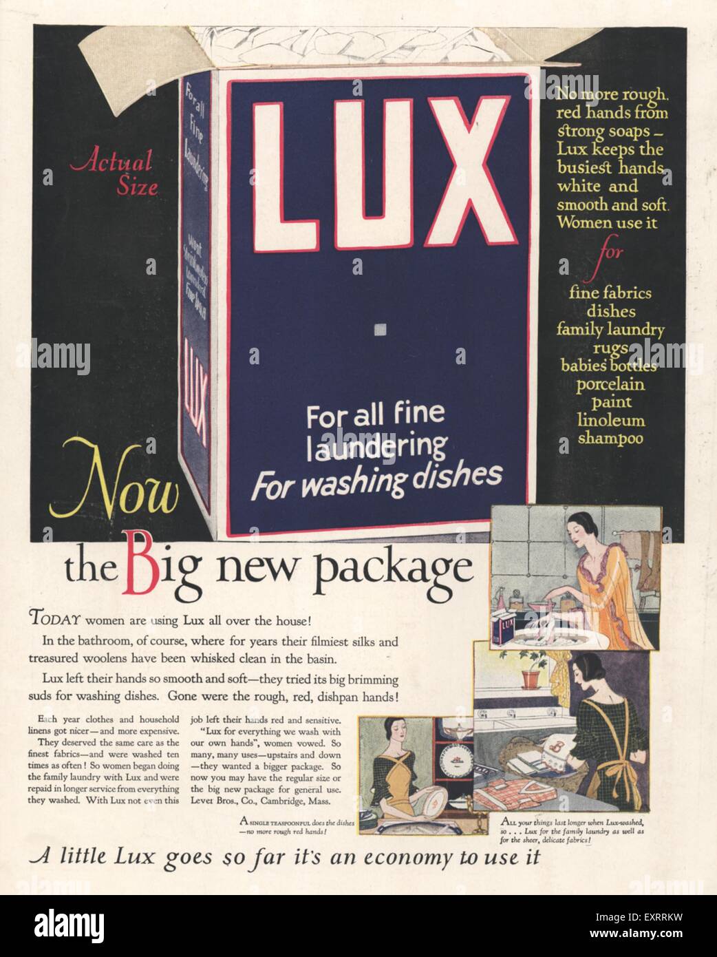 1920s USA Lux Magazine Advert Stock Photo - Alamy