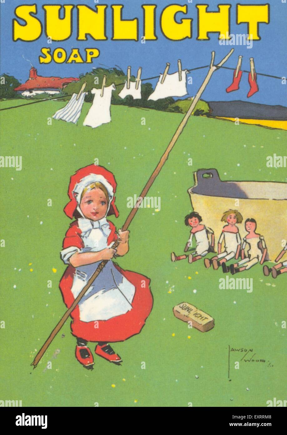 1900s UK Sunlight Soap Magazine Advert Stock Photo - Alamy