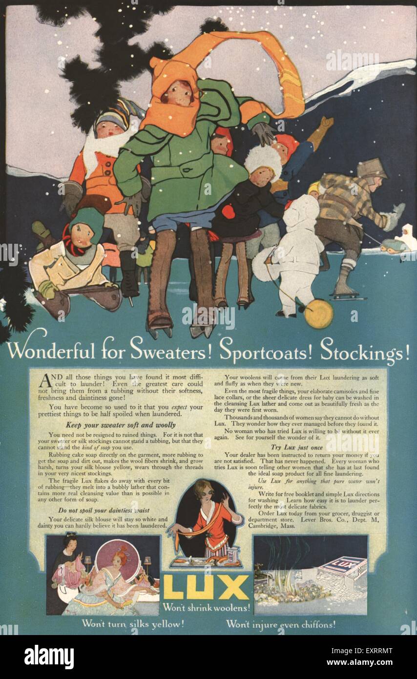 1910s USA Lux Magazine Advert Stock Photo - Alamy