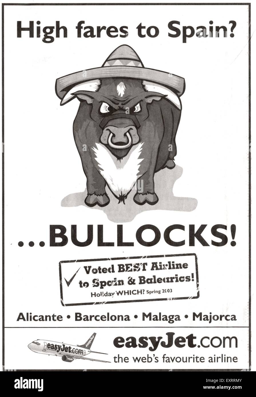 2000s UK Easyjet Newspaper Advert Stock Photo - Alamy