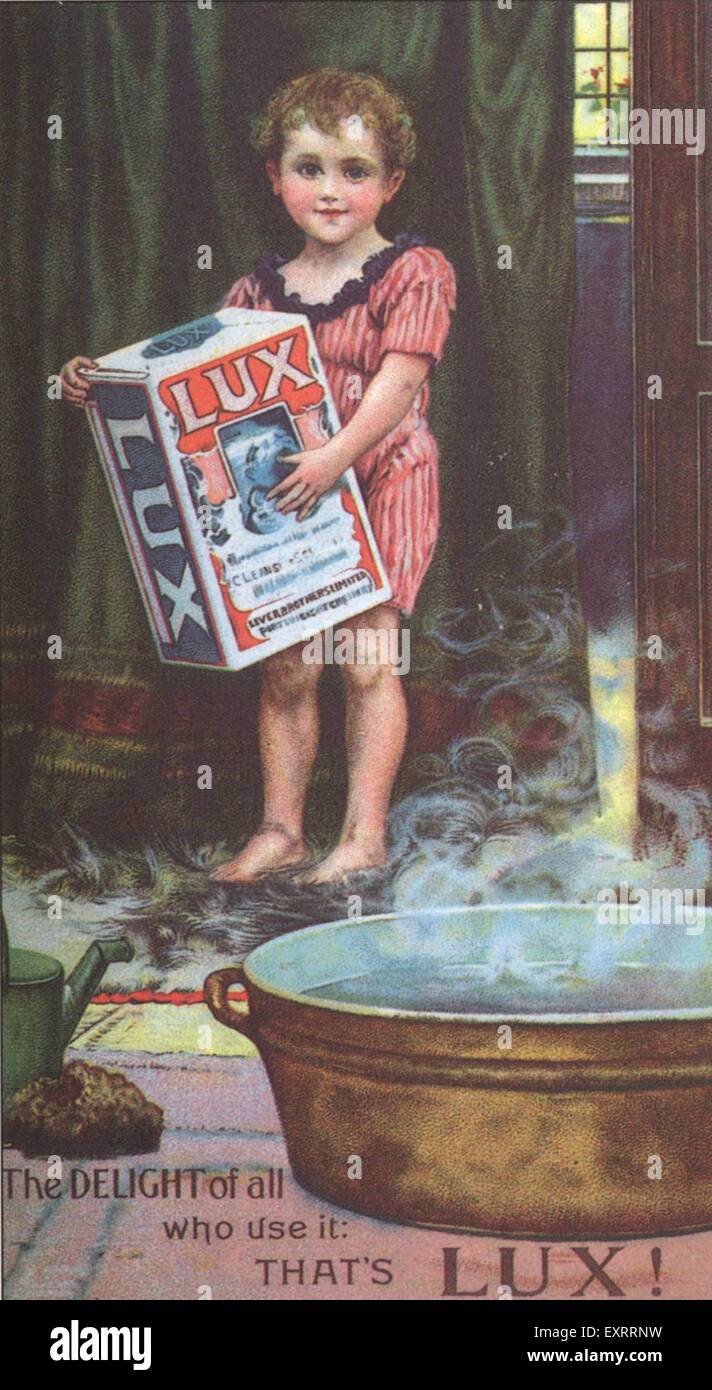1900s UK Lux Magazine Advert Stock Photo - Alamy