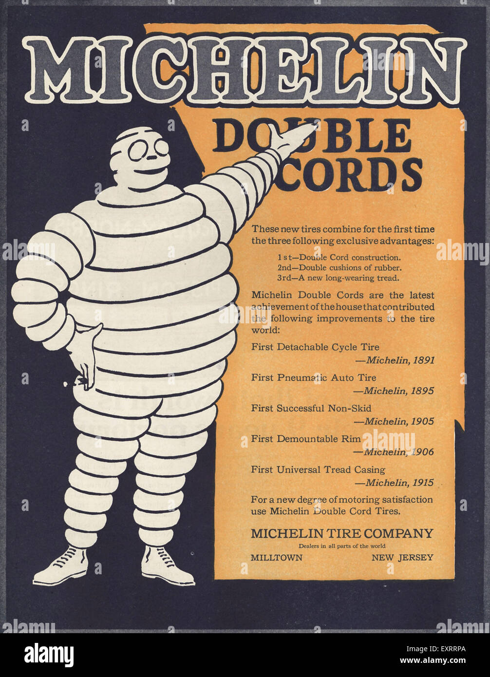 1920s USA Michelin Magazine Advert Stock Photo - Alamy