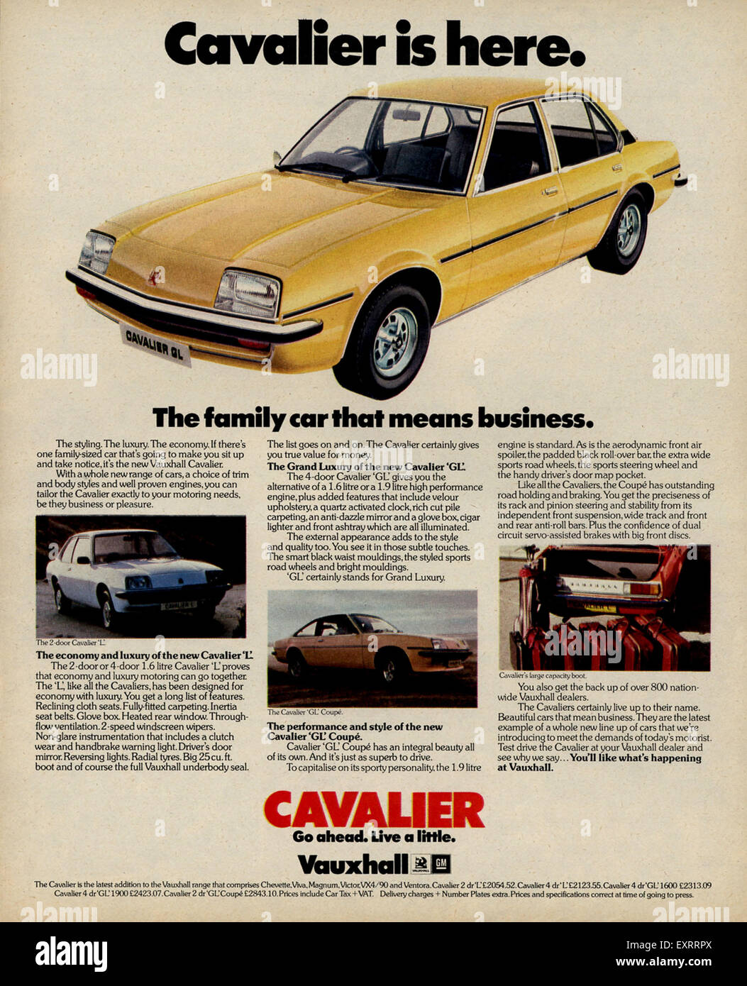 1970s UK Vauxhall Cavalier Magazine Advert Stock Photo - Alamy