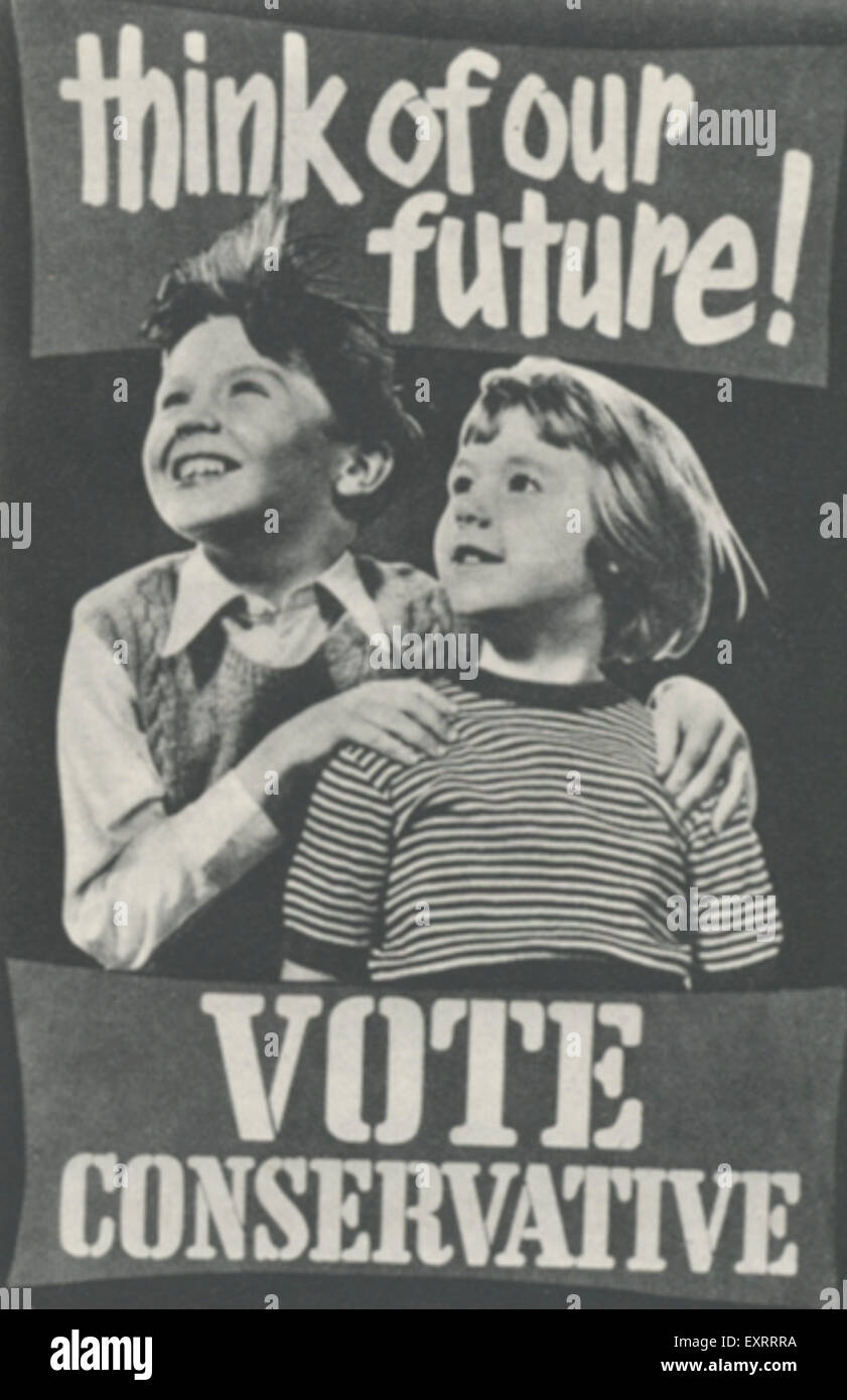 1950s UK The Conservative Party Poster Stock Photo: 85346110 - Alamy