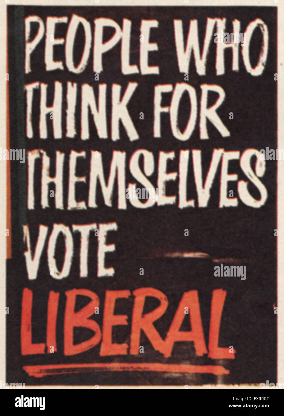 1960s UK The Liberal Democrats Poster Stock Photo - Alamy