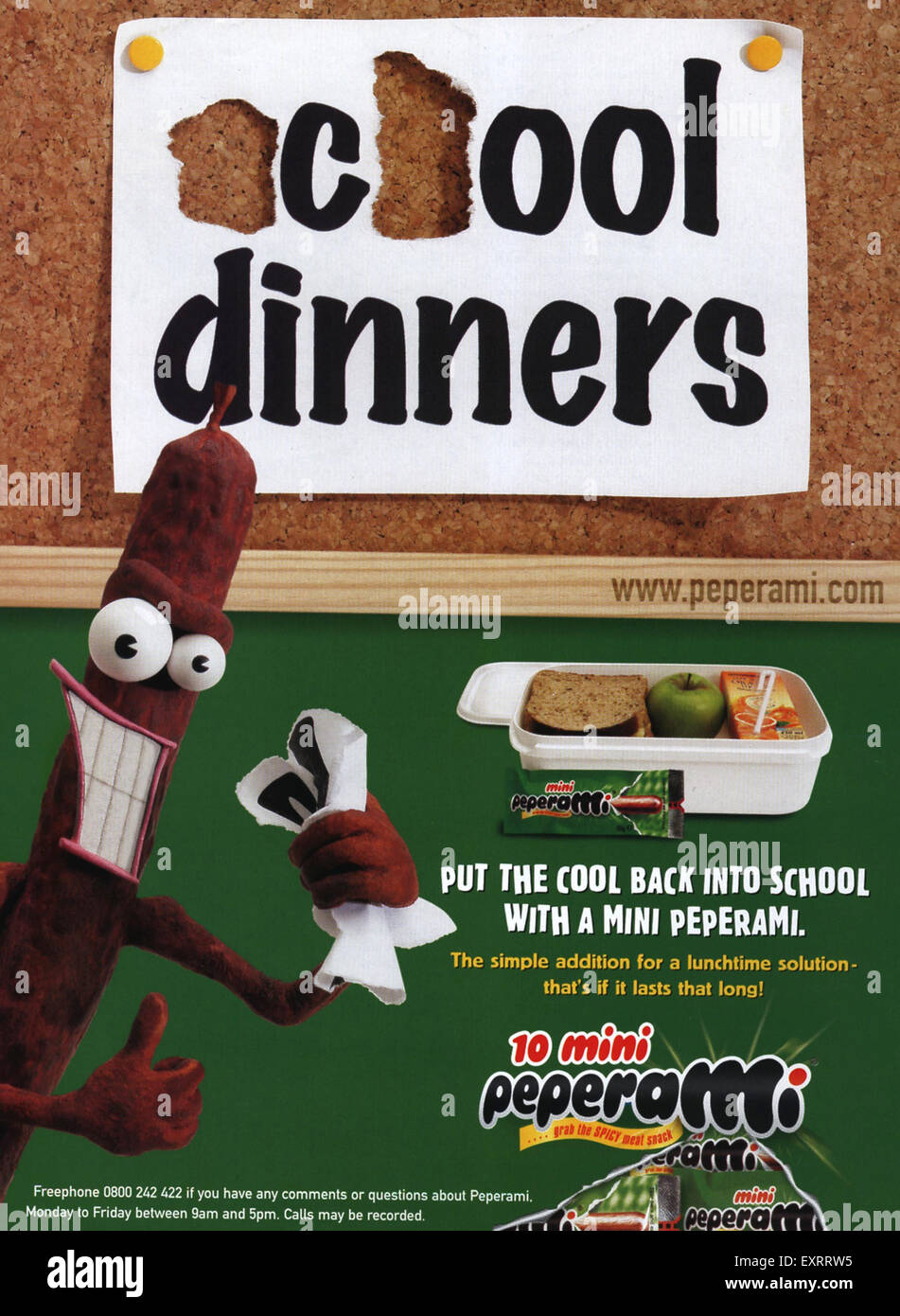 2000s UK Peperami Magazine Advert Stock Photo - Alamy