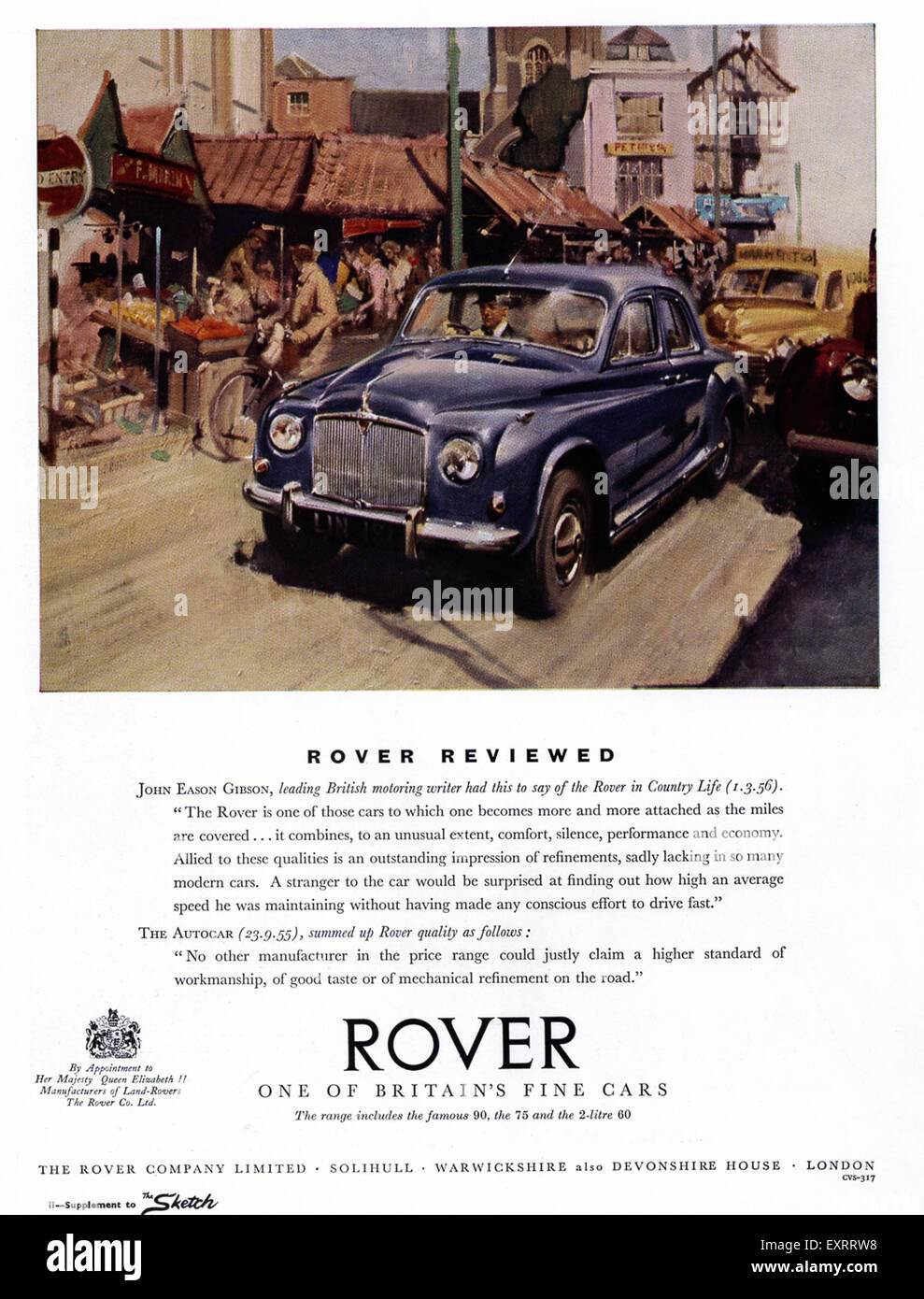 1950s UK Rover Magazine Advert Stock Photo - Alamy