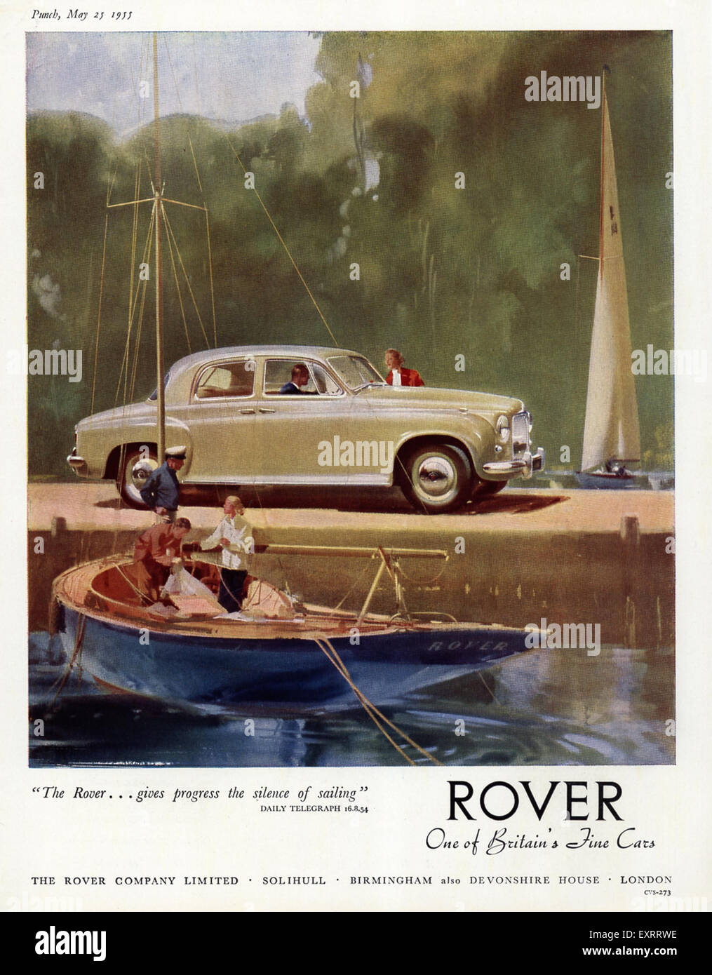 1950s UK Rover Magazine Advert Stock Photo - Alamy