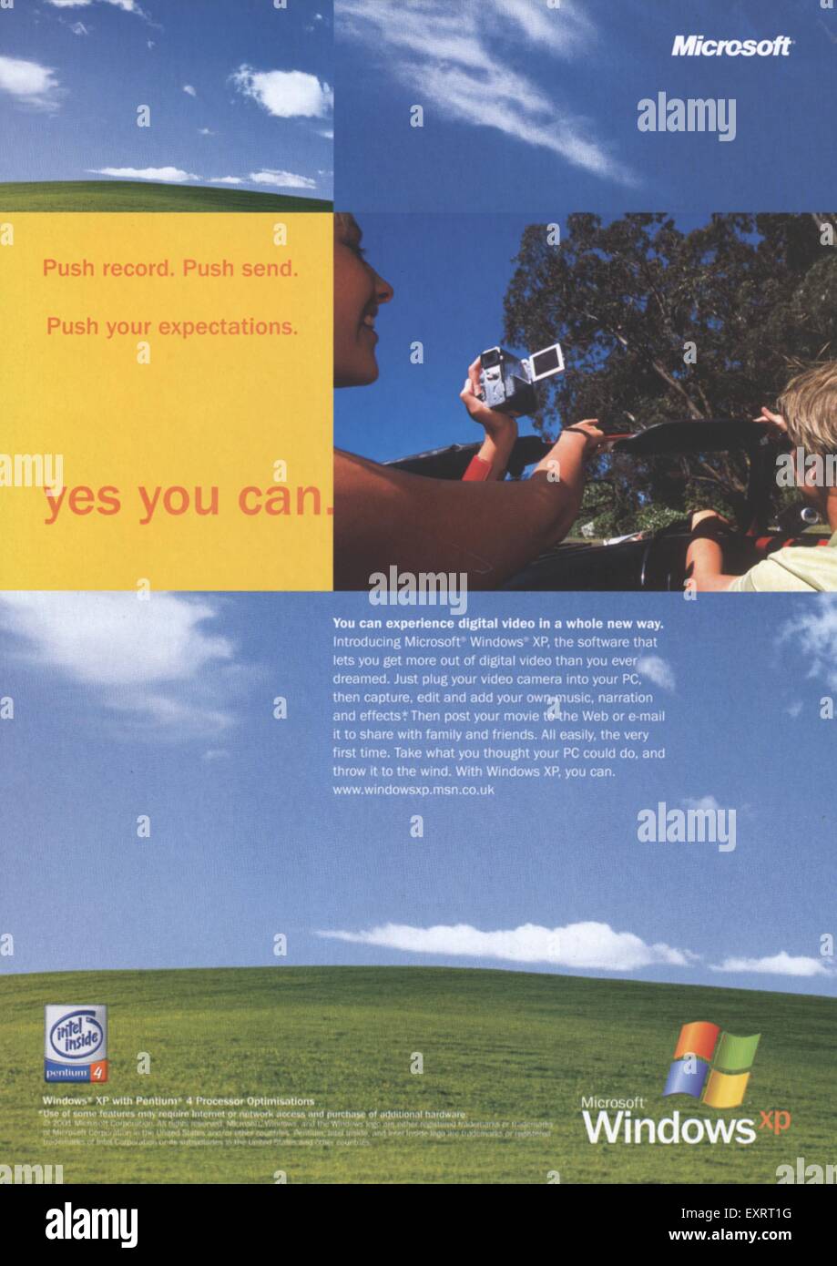 2000s UK Microsoft Magazine Advert Stock Photo - Alamy