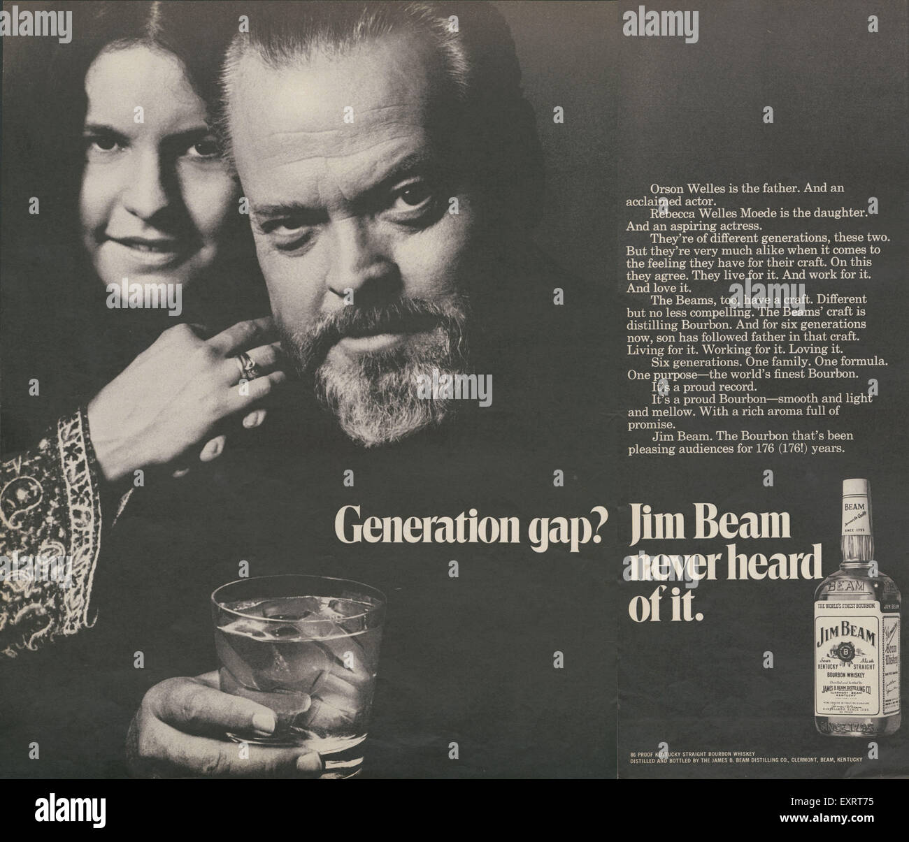 1970s USA Jim Beam Magazine Advert Stock Photo - Alamy