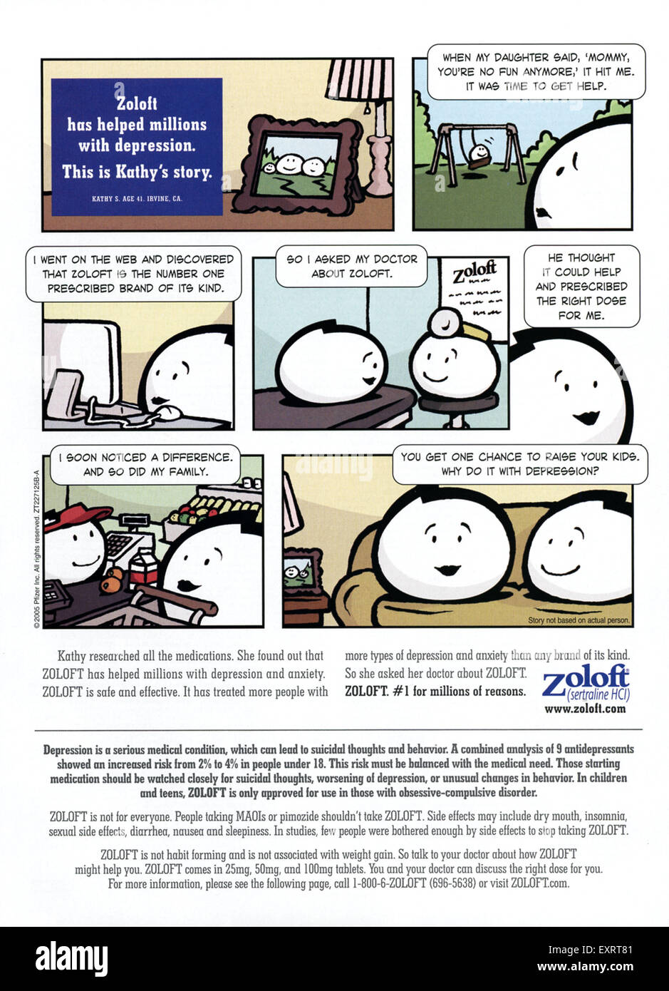 2000s USA Zoloft Magazine Advert Stock Photo - Alamy