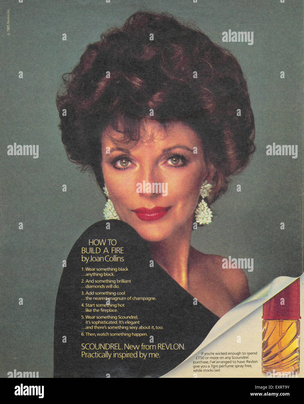 1980s UK Scoundrel by Revlon Magazine Advert Stock Photo - Alamy