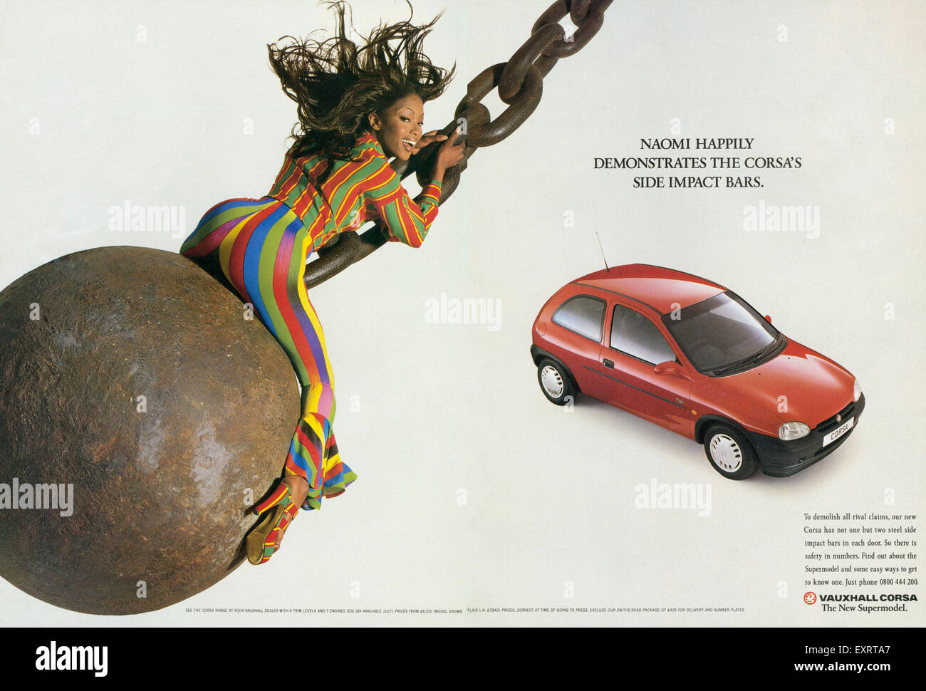 1990s UK Vauxhall Corsa Magazine Advert Stock Photo - Alamy