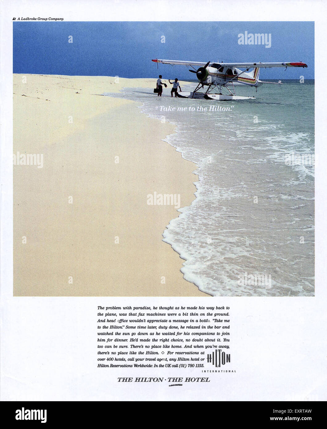 1980s UK Hilton Hotels Magazine Advert Stock Photo - Alamy