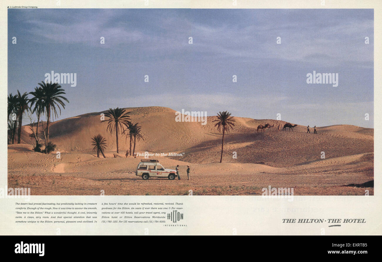 Hilton advert hi-res stock photography and images - Alamy
