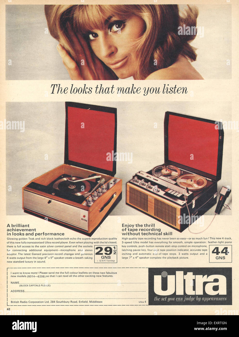 1960s UK Ultra Magazine Advert Stock Photo - Alamy