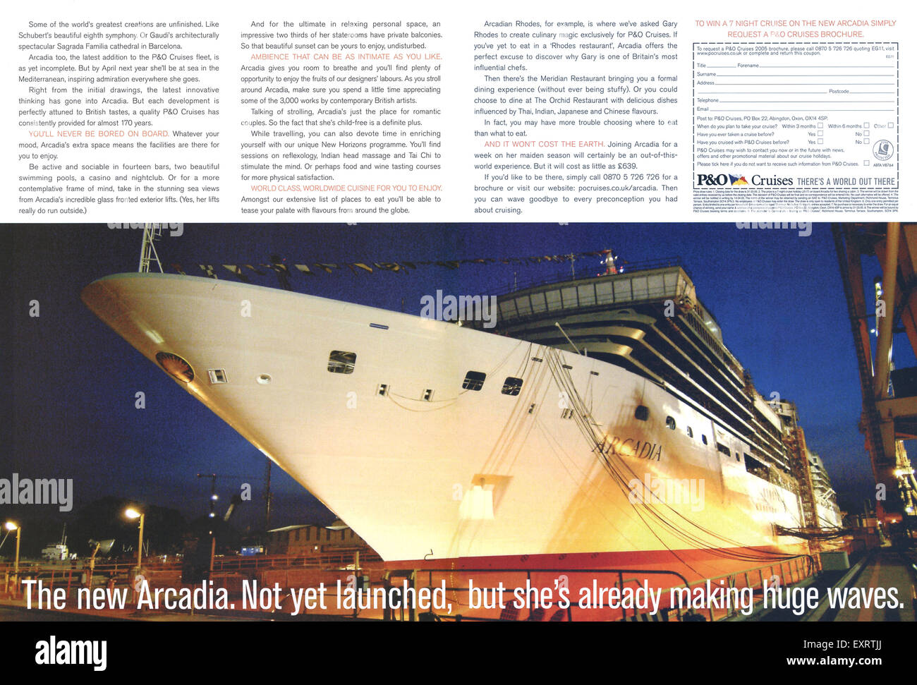 2000s UK P & O Magazine Advert Stock Photo - Alamy