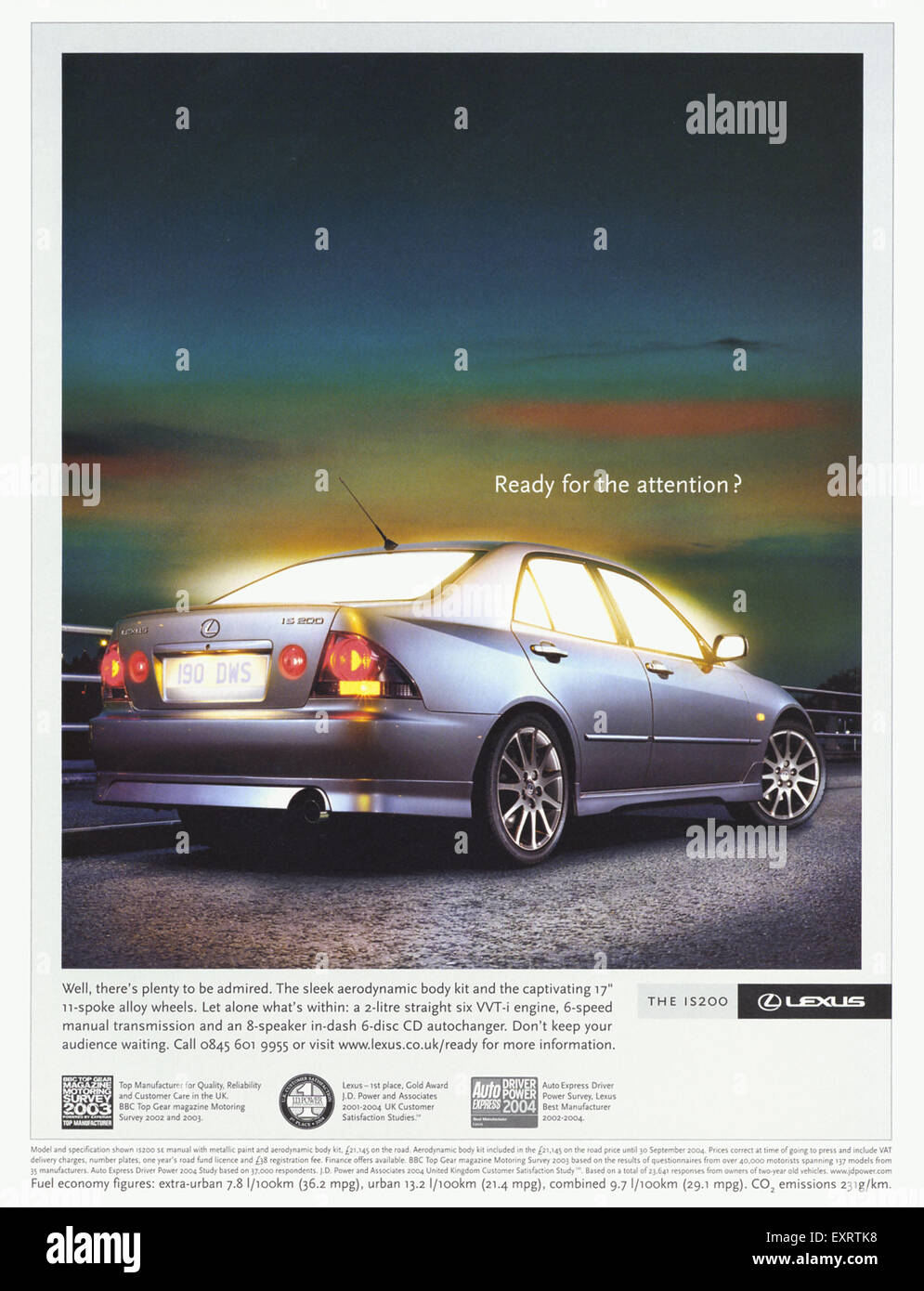 2000s UK Lexus Magazine Advert Stock Photo - Alamy