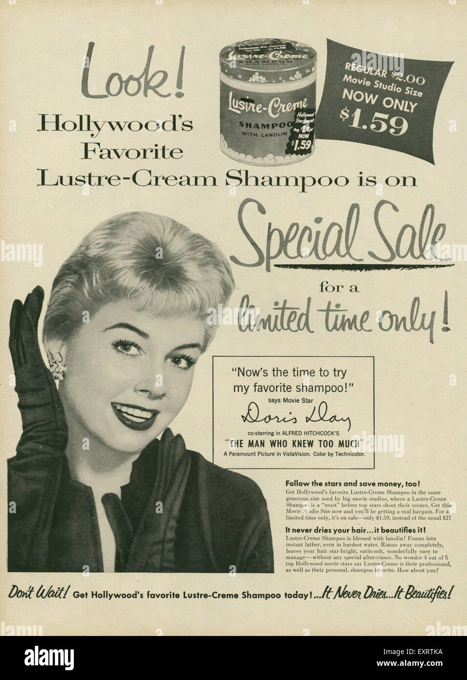 1950s usa lustre creme magazine advert hi-res stock photography and ...